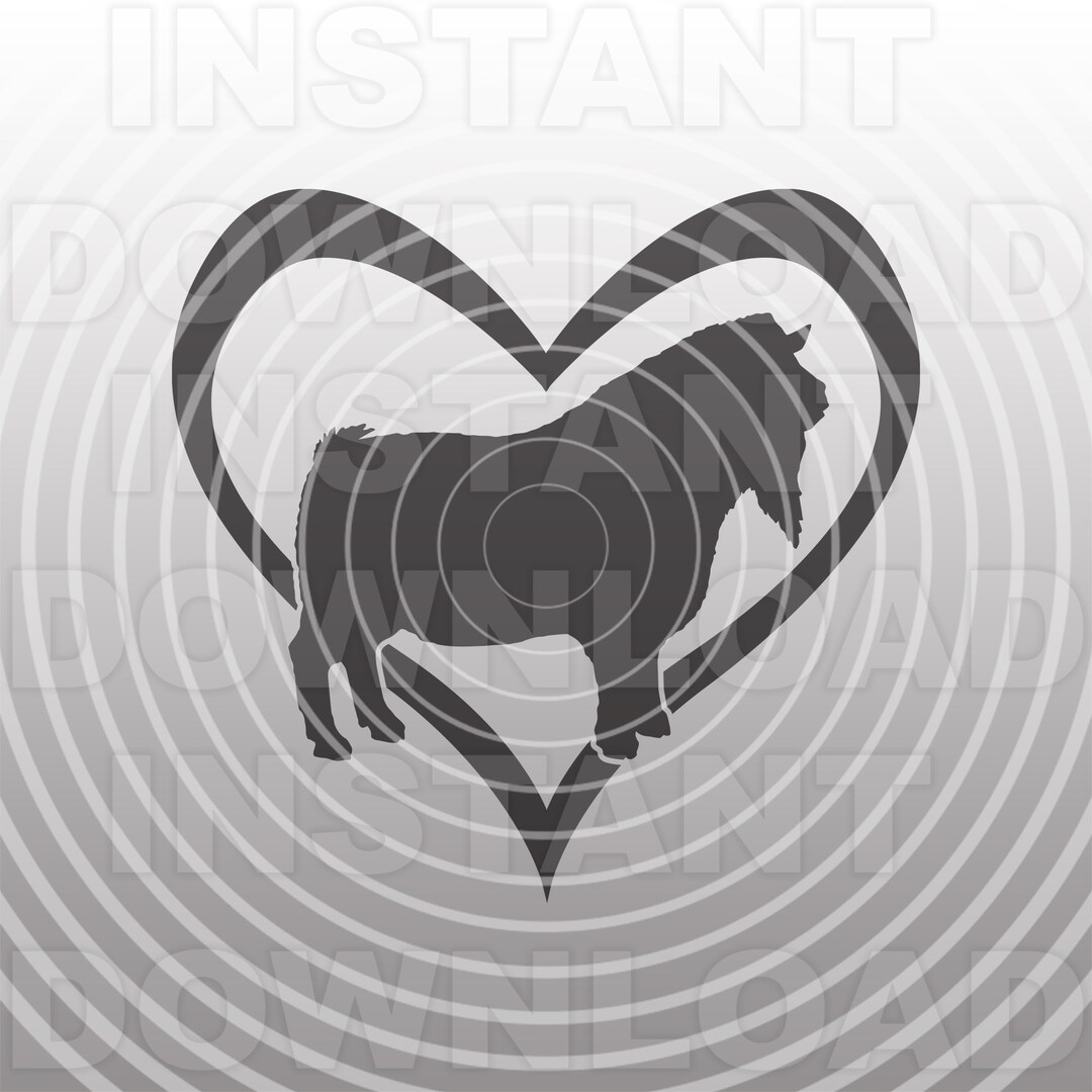 Pygmy Goat With Heart SVG File,billy Goat Svg,livestock SVG -vector Art ...