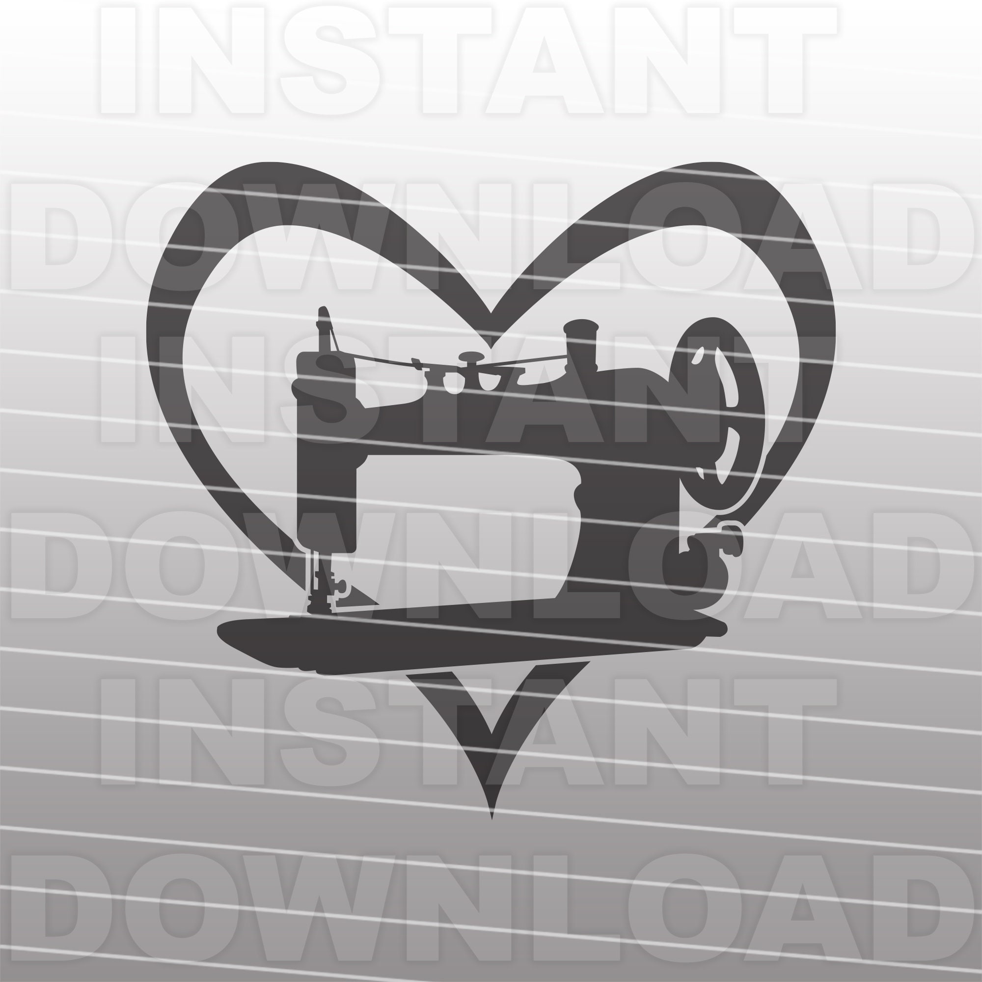 Sewing Machine With Heart SVG Fileseamstress Svgfashion - Etsy UK