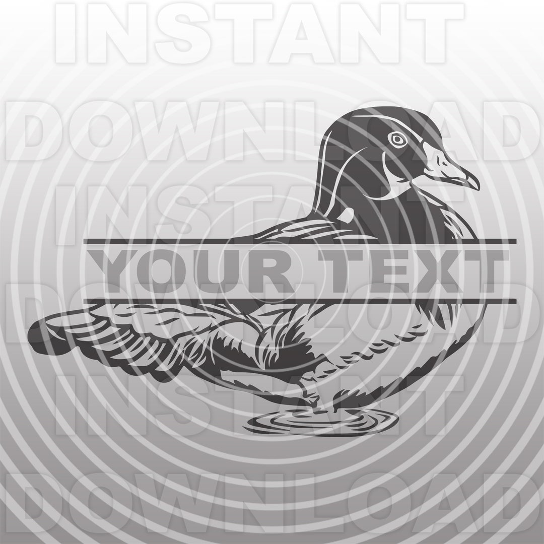 Wood Duck Split Monogram Frame SVG File,duck Hunter Svg,waterfowl Svg ...