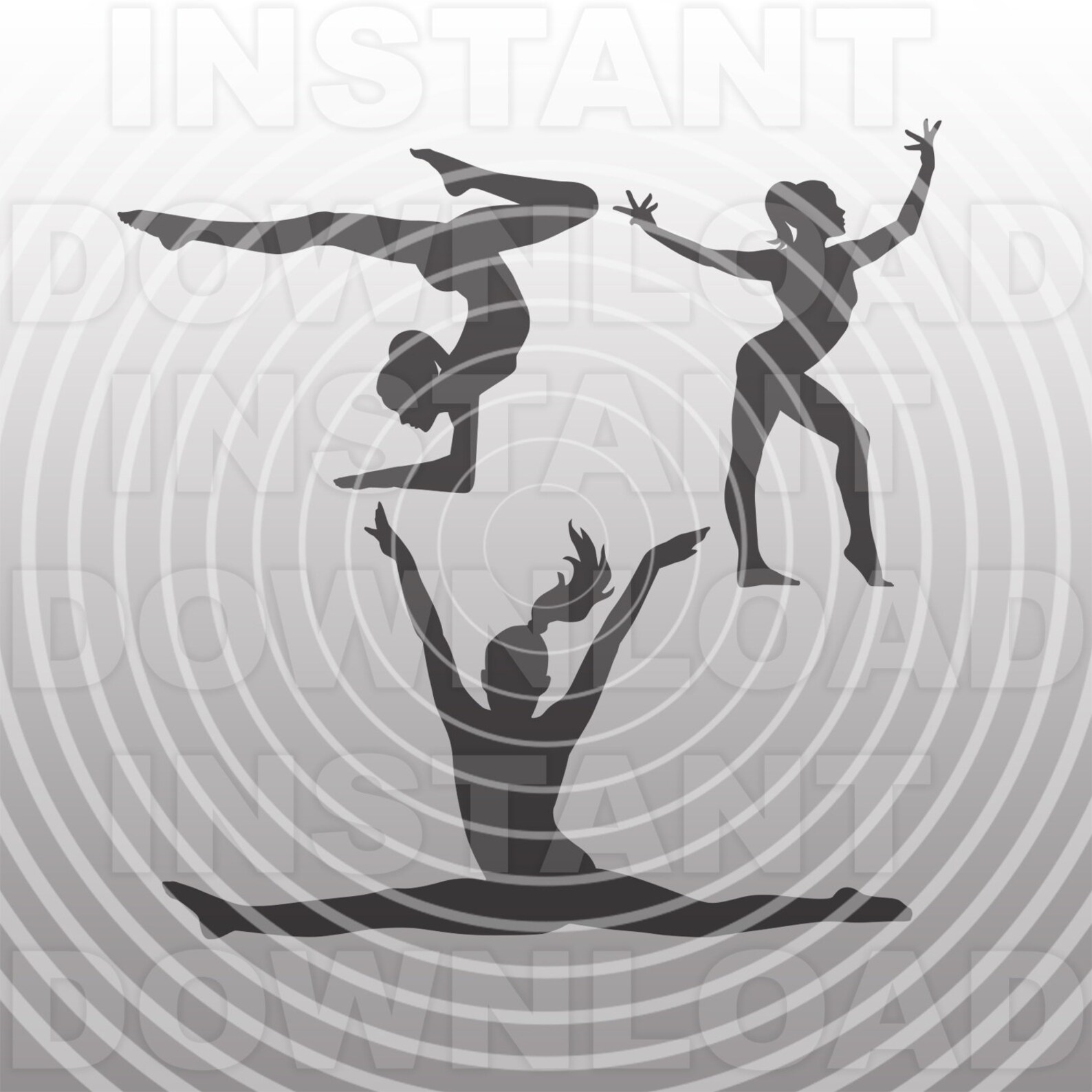 Gymnastics Poses SVG Filegymnast Svggymnastics SVG Design | Etsy