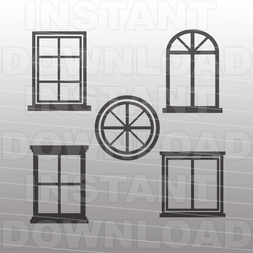 Windows SVG Filearchitecture Svghouse Svg cutting Template | Etsy