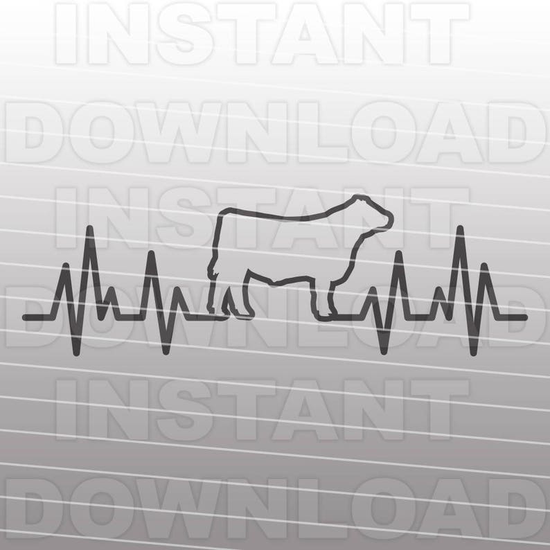 Heartbeat Steer Svgstock Show SVG Filelivestock Svgcattle - Etsy
