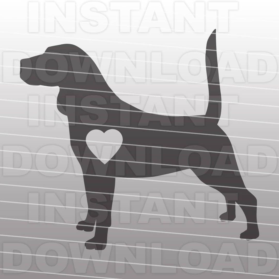 Beagle With Heart SVG File,beagle Dog Svg,dog Heart SVG File-vector ...