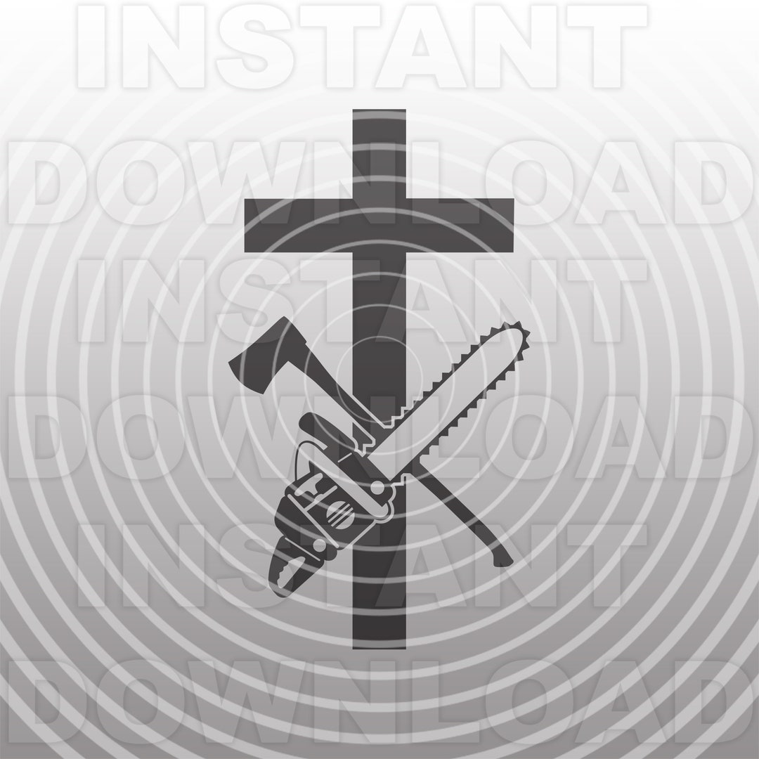 Logger Christian Cross SVG File,logger Memorial Svg,chainsaw Svg ...