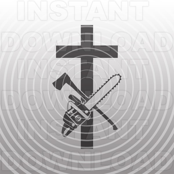 Cross Chainsaws Svg - Etsy Canada