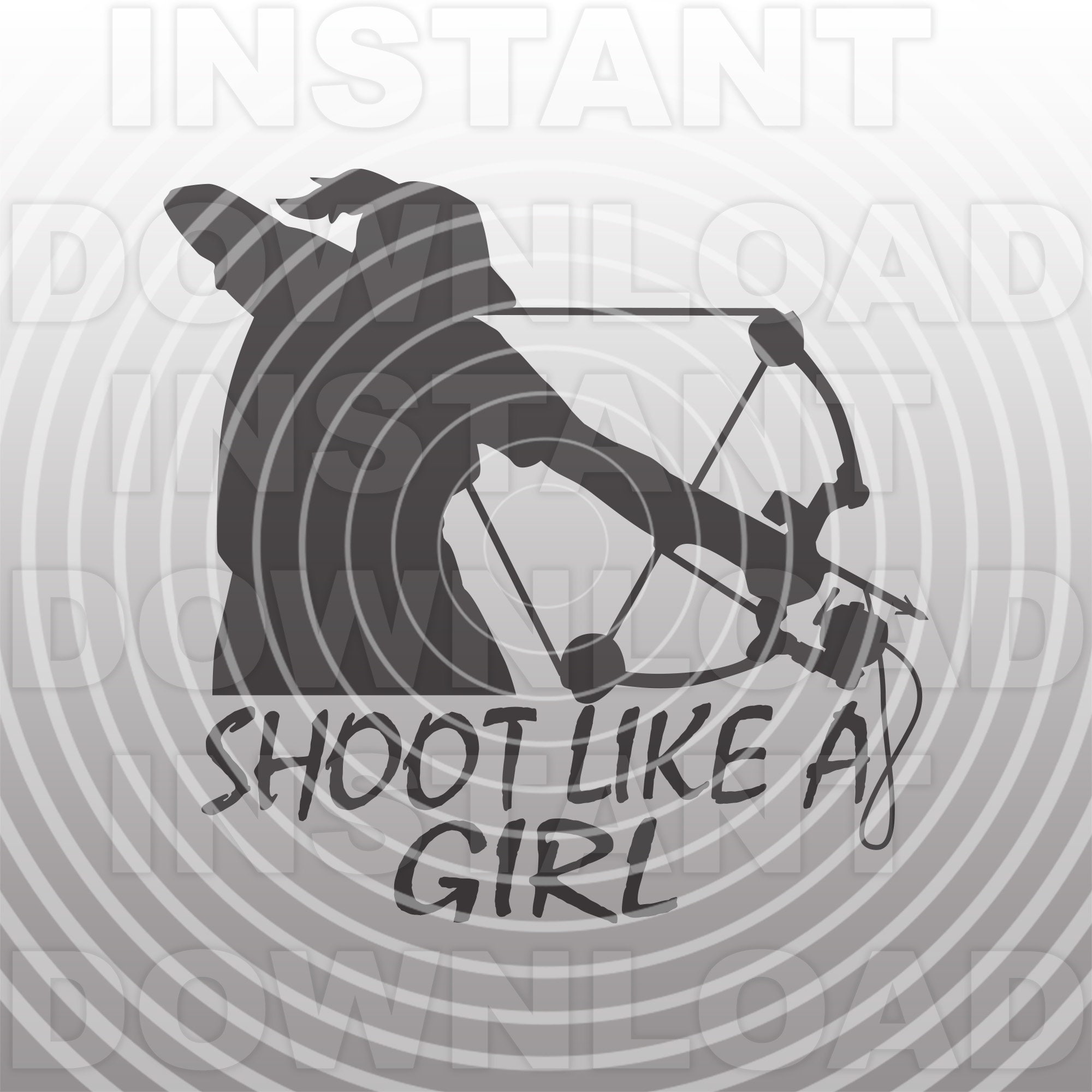 Shoot Like a Girl Bowfishing SVG FileFemale Woman Bowfishing | Etsy