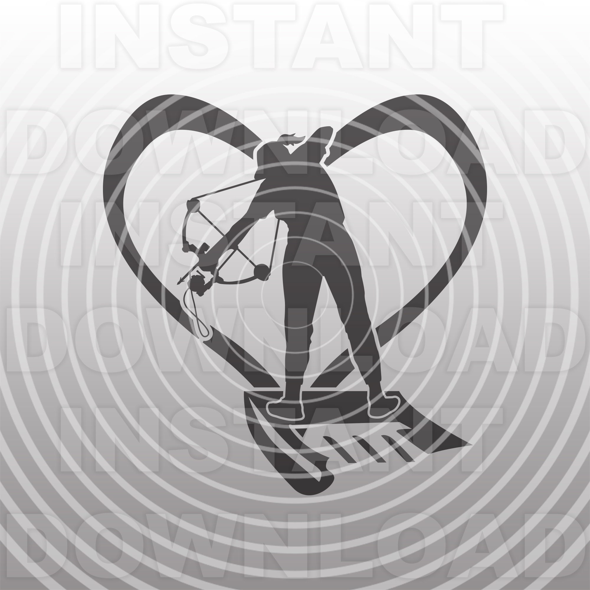 Bowfishing Silhouette