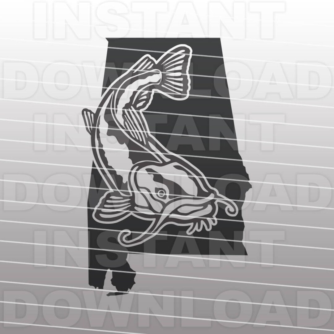 Catfish SVG File,channel Catfish Svg,alabama Svg,fishing Svg -vector ...
