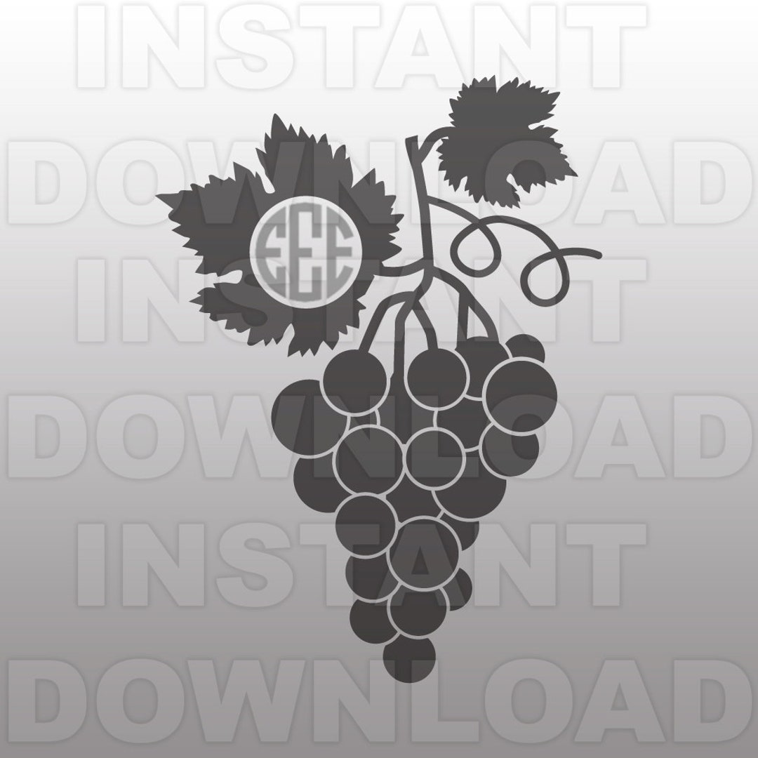 Grapes SVG File - Wine SVG File - Vector Clip Art for Commercial ...