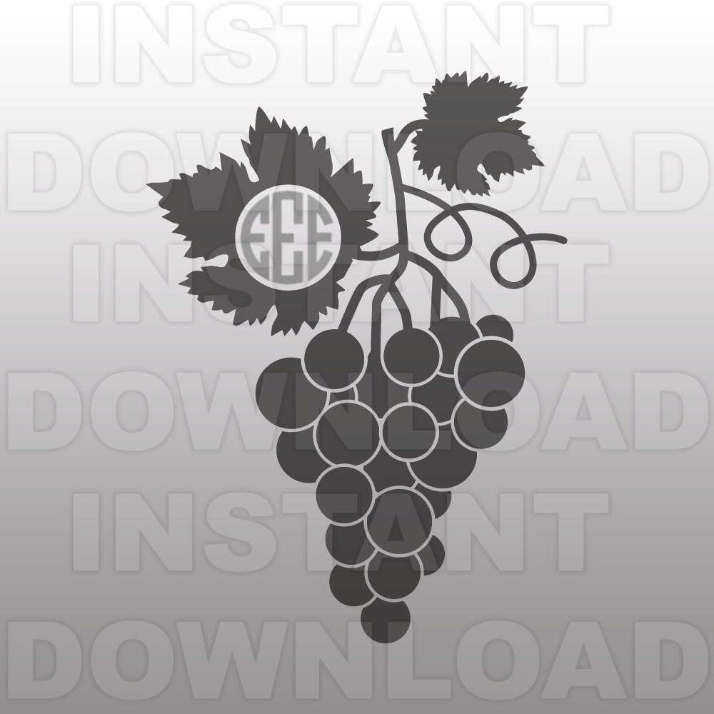 Grapes SVG File Wine SVG File Vector Clip Art for | Etsy