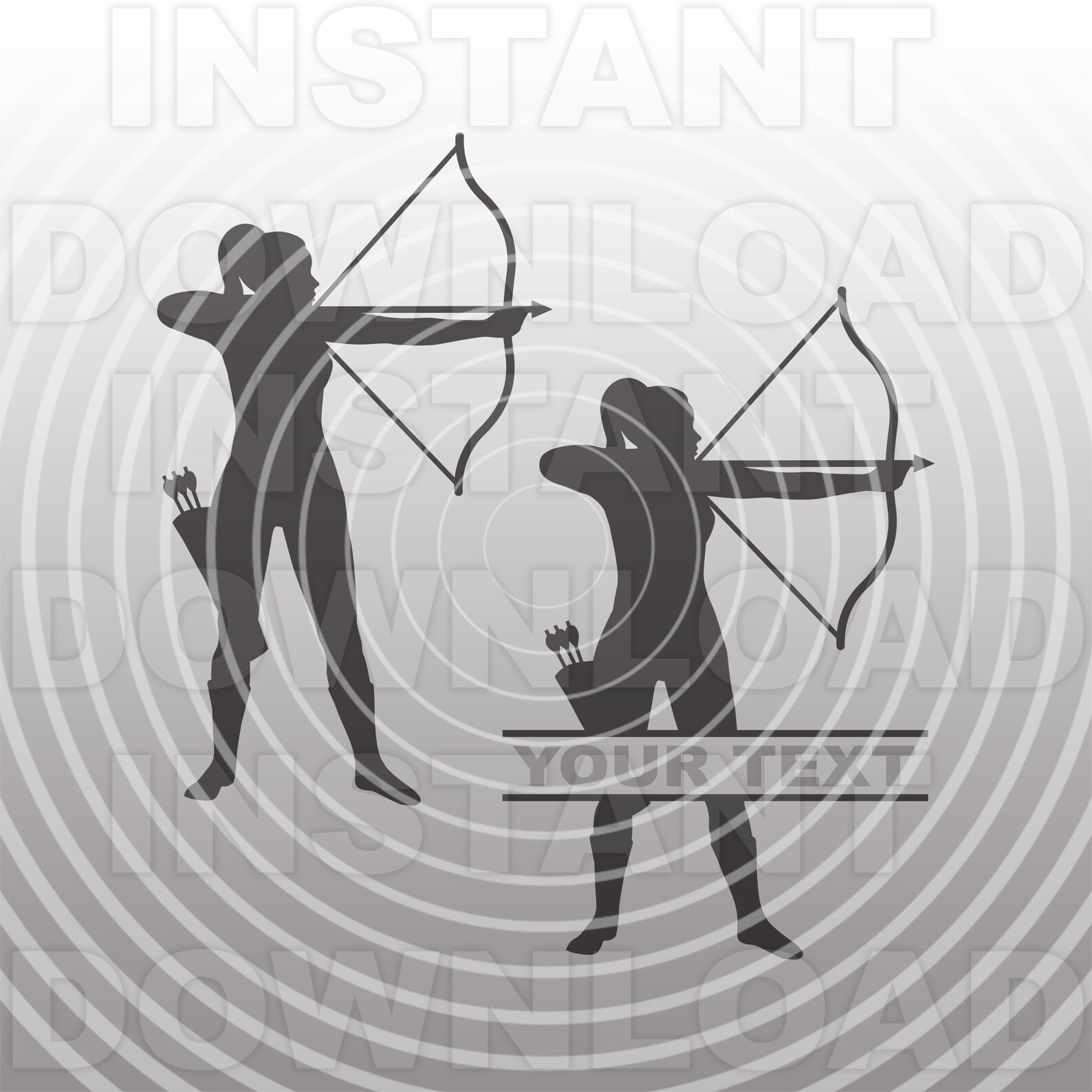 Girl Archer SVG File,archery Svg,female Archer Svg,archer Silhouette ...