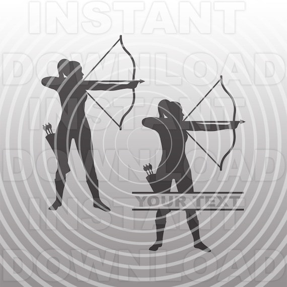 Girl Archer SVG Filearchery Svgfemale Archer Svgarcher - Etsy