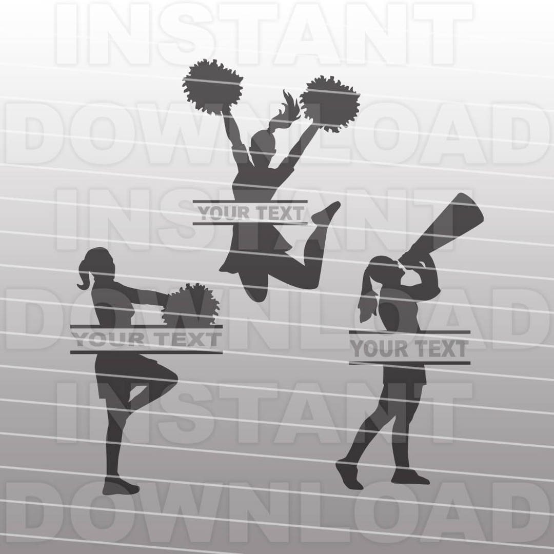 Cheer SVG File,cheerleader Split Monogram SVG File -personal ...