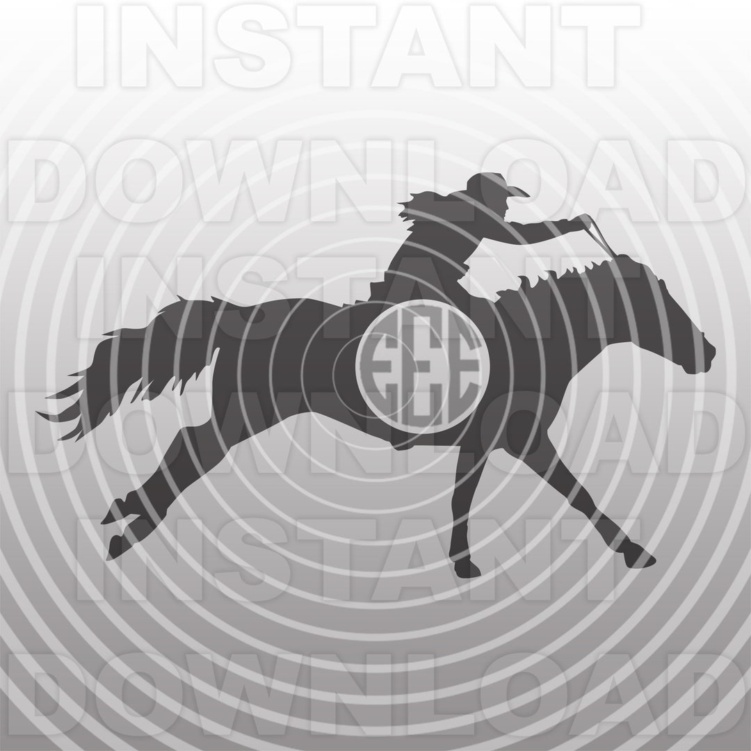 Barrel Racing SVG File,barrel Racer Svg,round Monogram SVG -vector Art ...