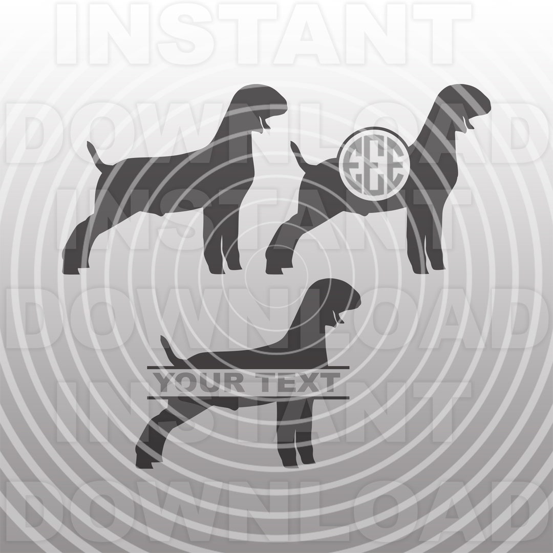Boer Goat SVG File,show Wether Goat Svg,market Goat Svg,livestock Svg ...