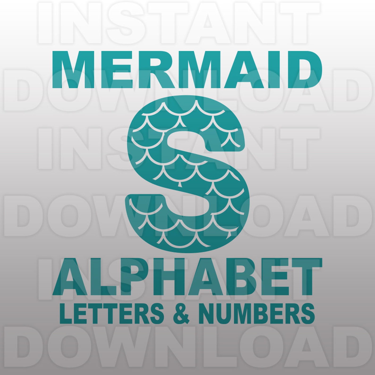Mermaid Font SVG Filemermaid Alphabet SVG Filemermaid - Etsy