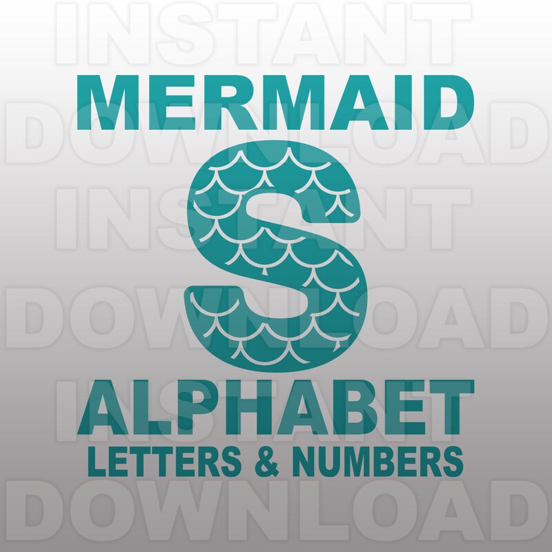 Mermaid Font Svg - Etsy