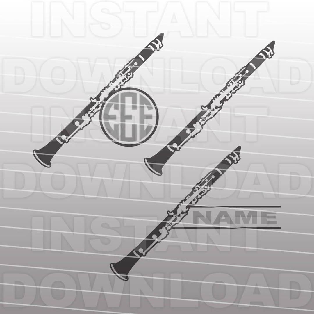 Clarinet SVG File,marching Band Svg,musical Instrument Svg commercial ...