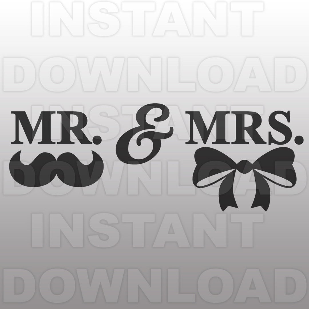 Wedding SVG File,mr & Mrs SVG File-cutting Template-vector Clip Art for ...