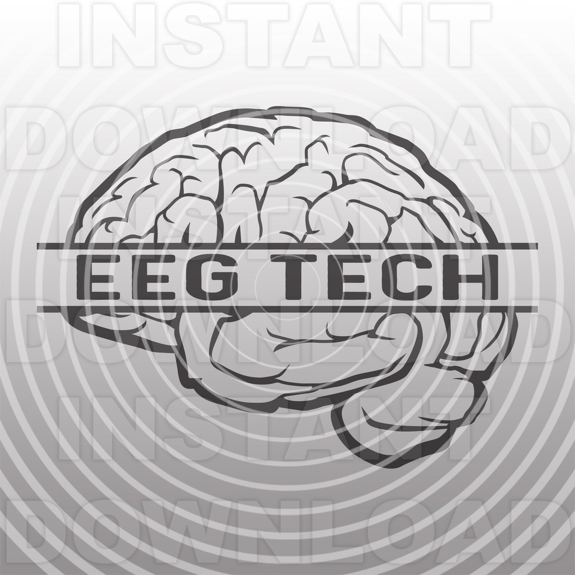EEG Tech SVG Filebrains Svgeeg Technologist Svg vector - Etsy