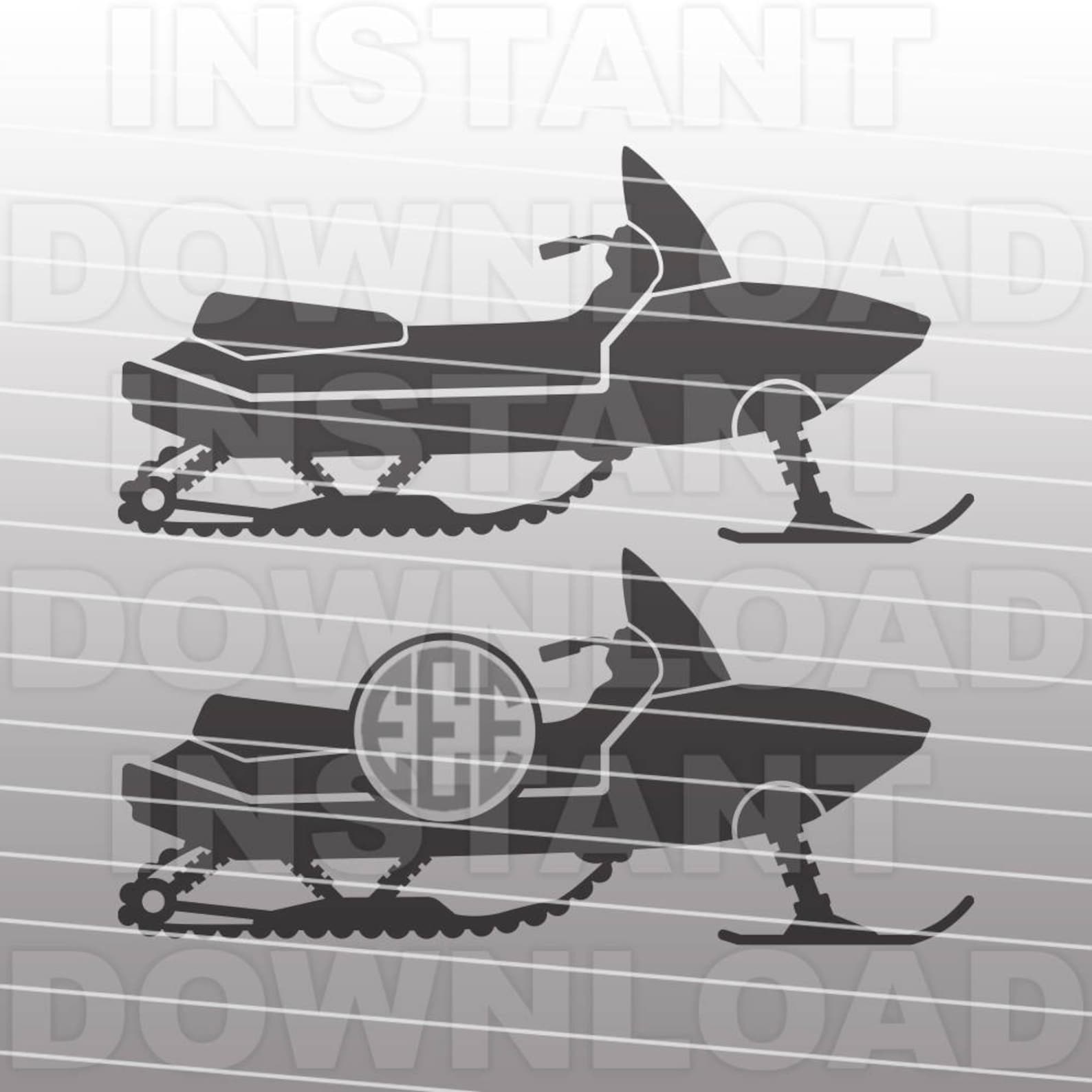 Snowmobile SVG File SVG File,snow Machine SVG cutting Template Vector ...