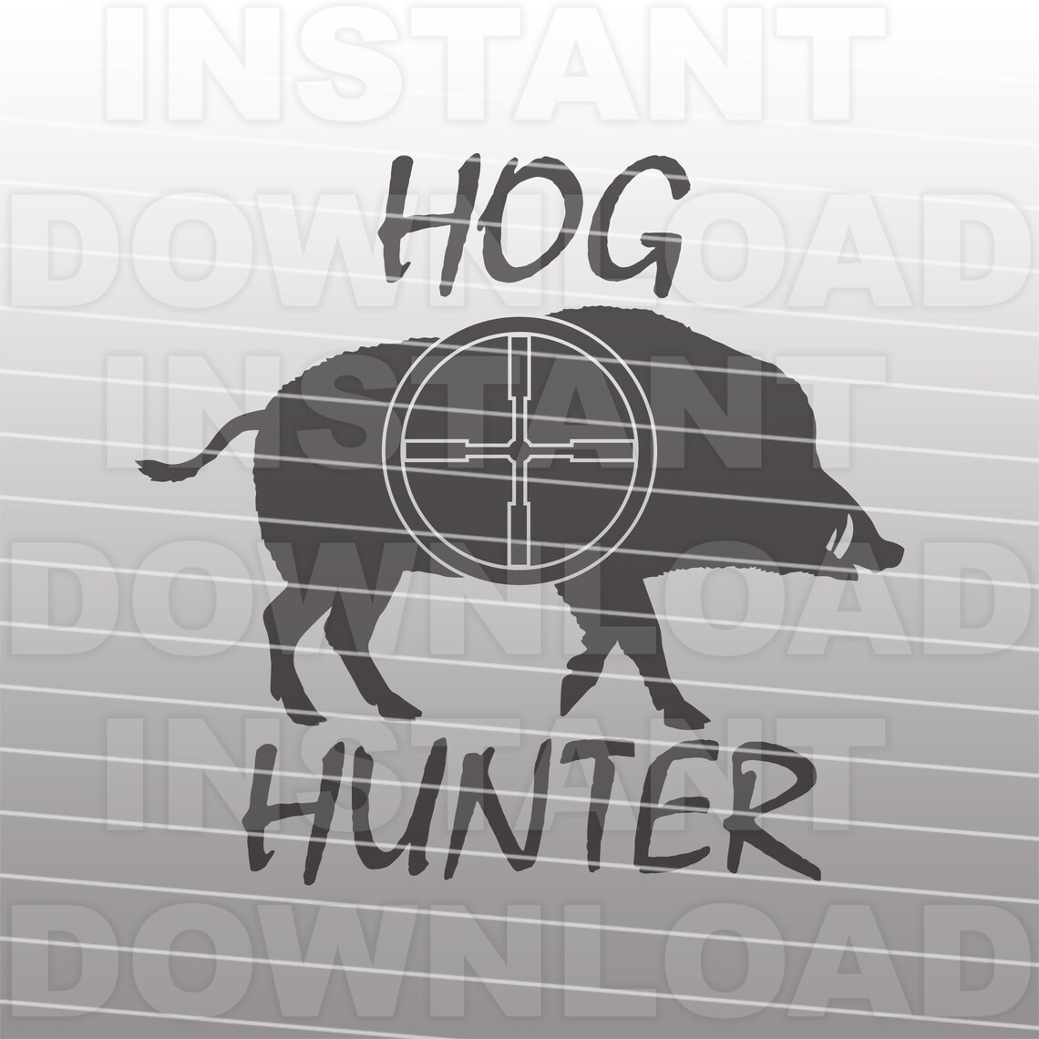 Hog Hunter SVG File,wild Boar Hunting Target SVG -vector Art Commercial ...