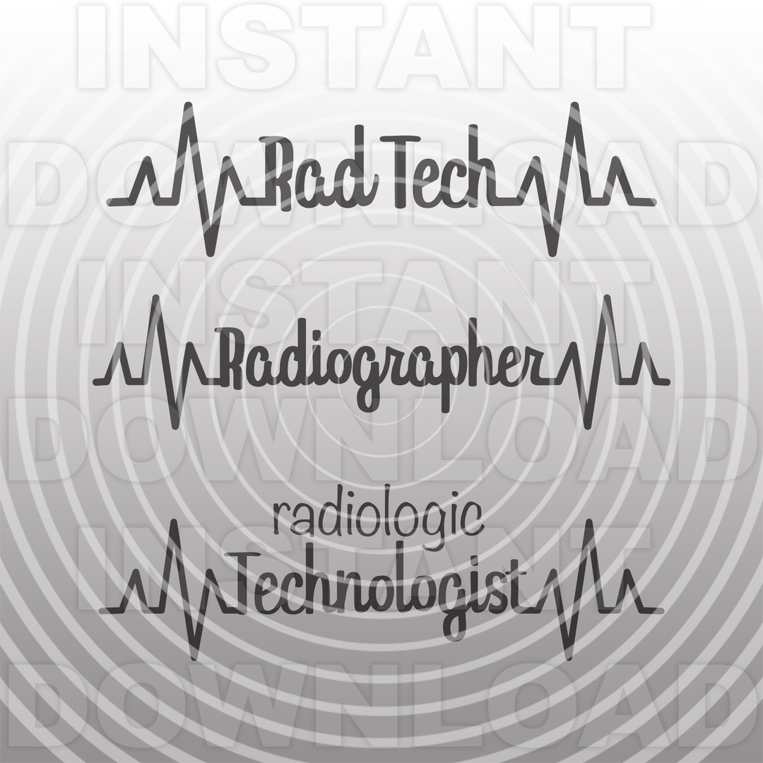 Heartbeat EKG Pulse Rad Tech SVG File,radiologic Technologist SVG ...