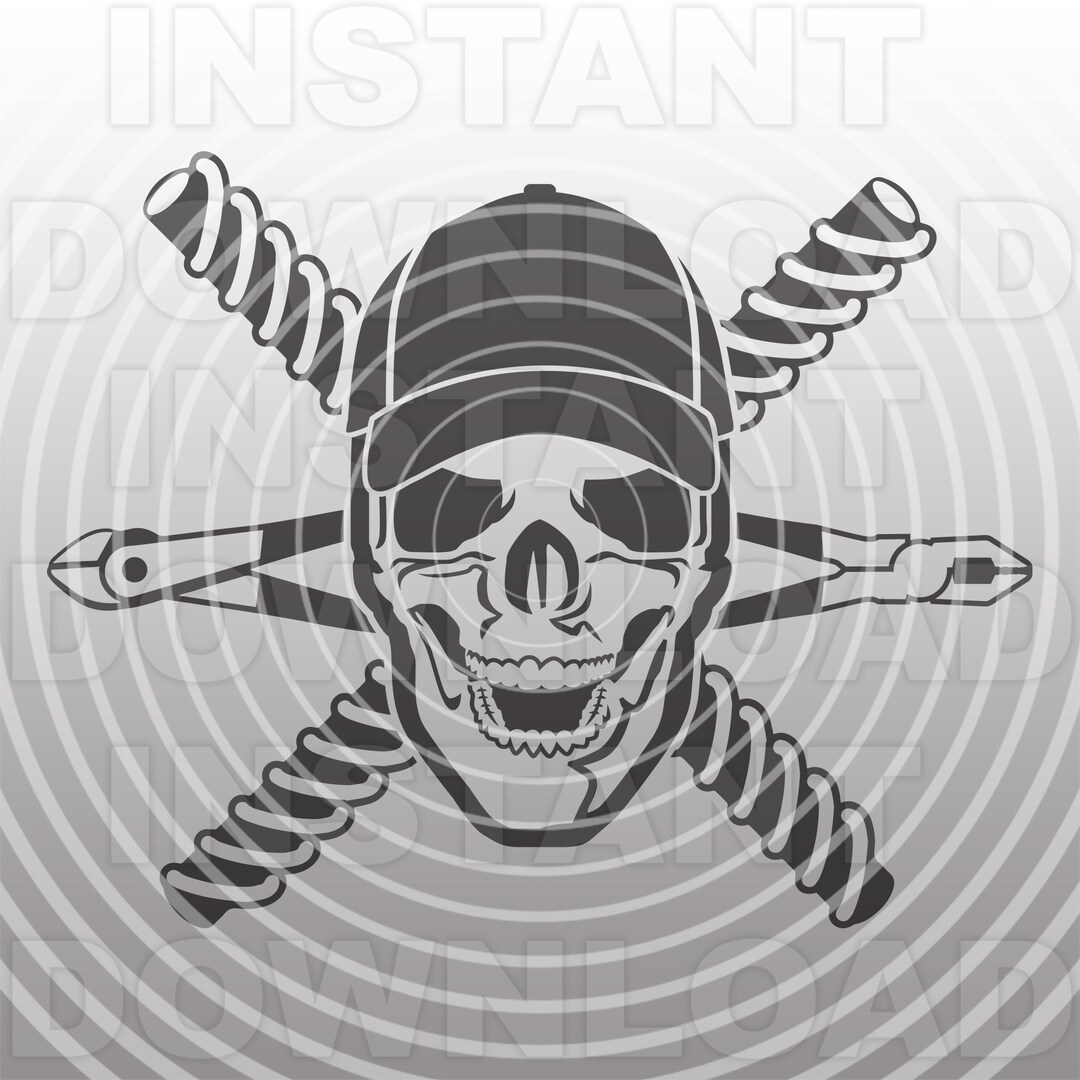 Ironworker Rodbuster Skull Wearing Baseball Hat Cap SVG File,rebar ...