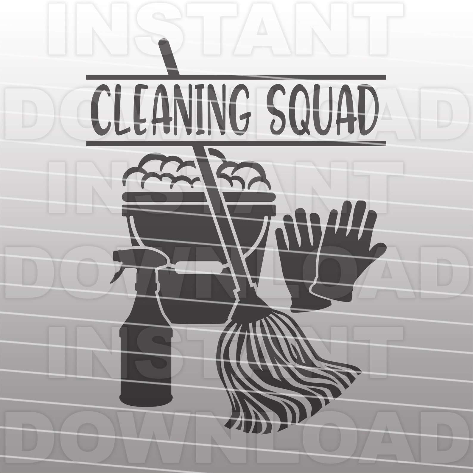 Cleaning Squad House Cleaning Logo SVG File,cleaning Supplies Svg,mop ...