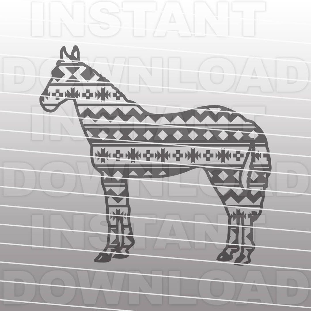 Show Horse Aztec Pattern SVG File,horse SVG File-vector Art for ...