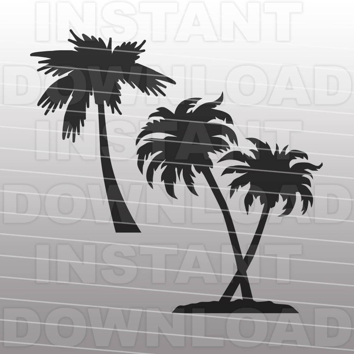 Palm Trees SVG File Cutting Template Clip Art for Commercial - Etsy