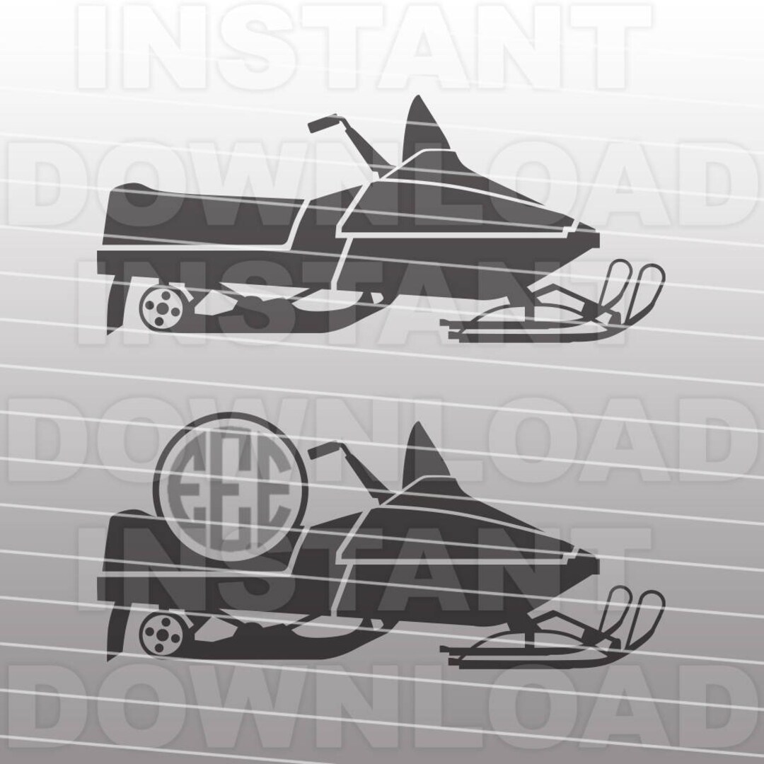 Snowmobile SVG File,winter SVG -vector Art for Commercial & Personal ...