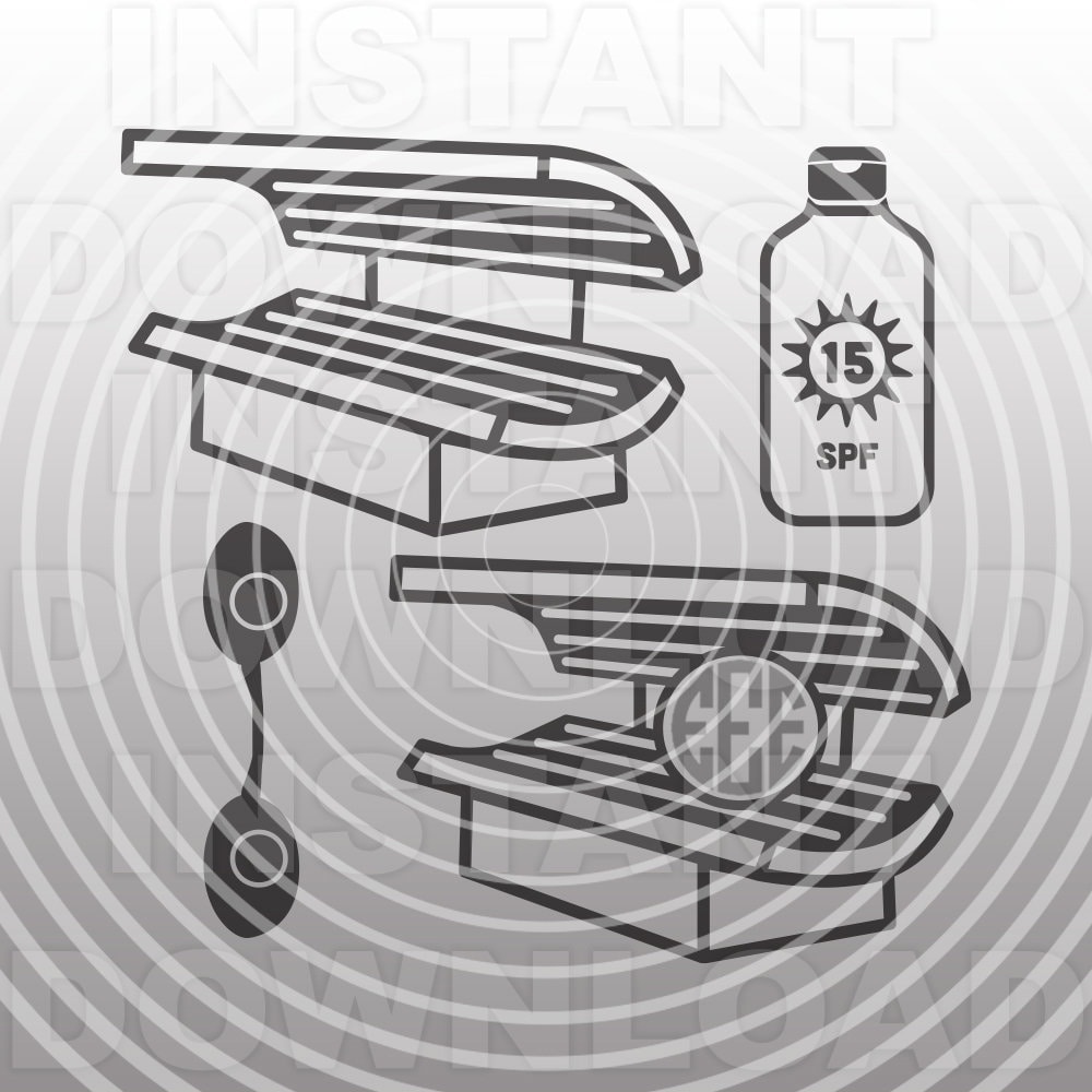 Tanning Bed SVG File,suntan Lotion Svg,tanning Glasses Svg,tropical ...