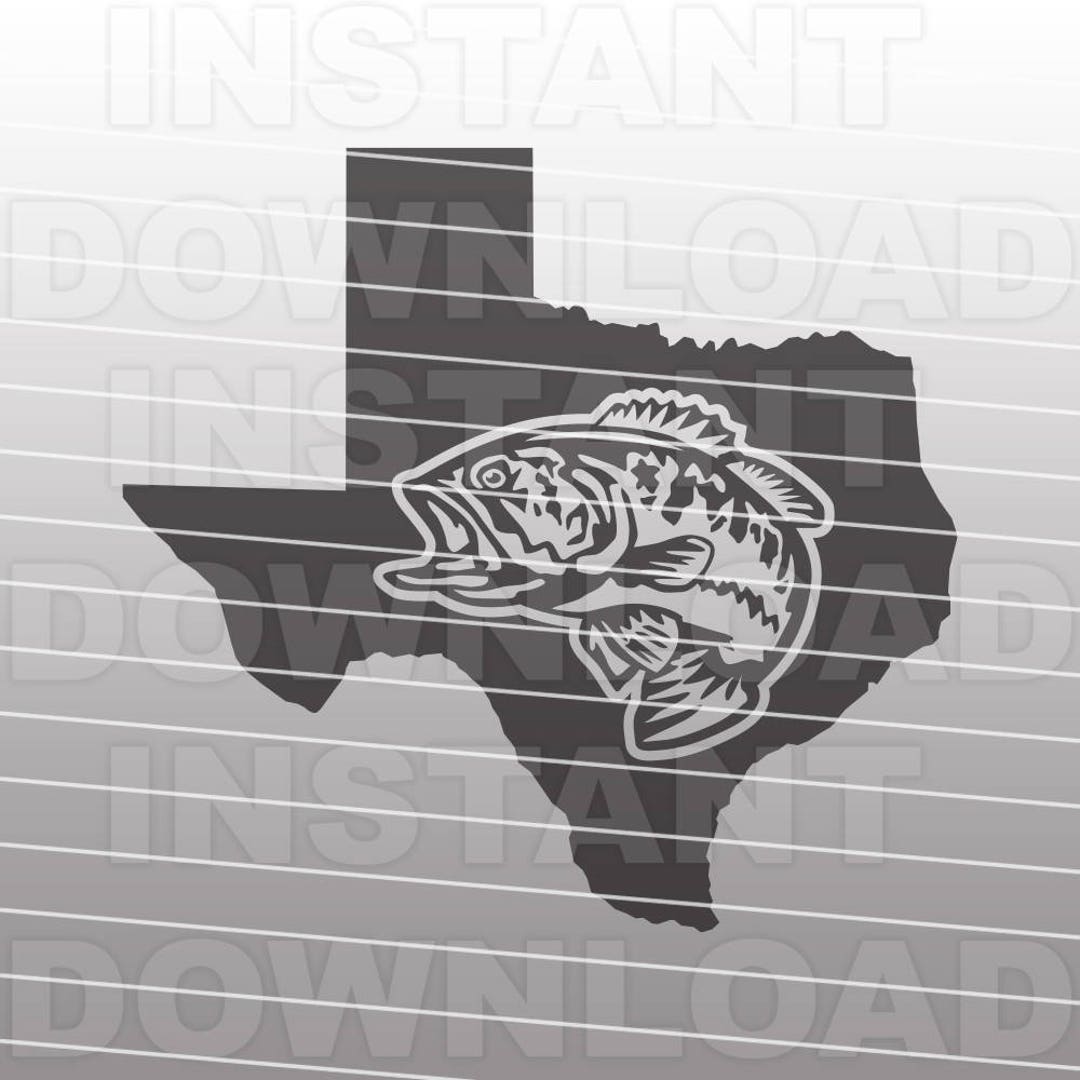 Texas Bass Fishing SVG File,fishing Svg,largemouth Bass SVG File ...