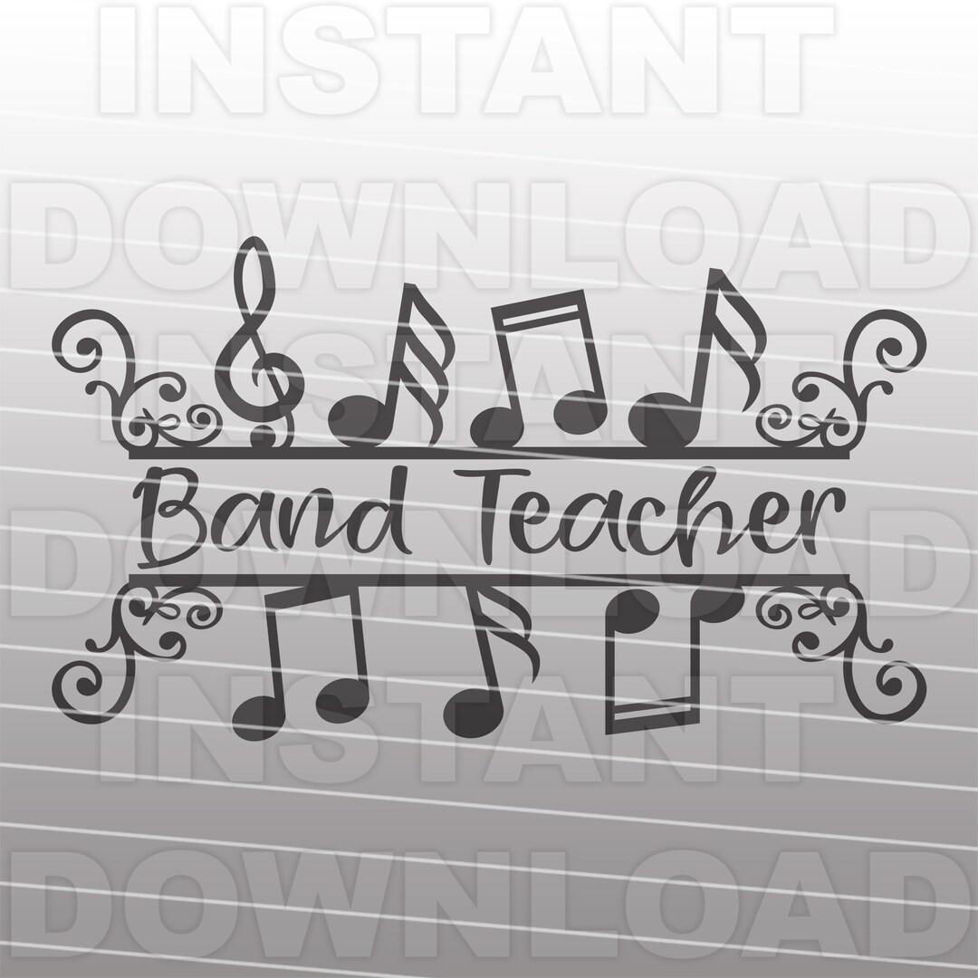 Band Teacher SVG File,music Education Svg,marching Band SVG -vector ...