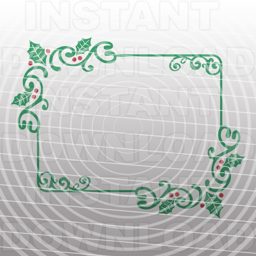 Mistletoe Frame SVG File,mistletoe Border Svg,christmas Border Svg File ...