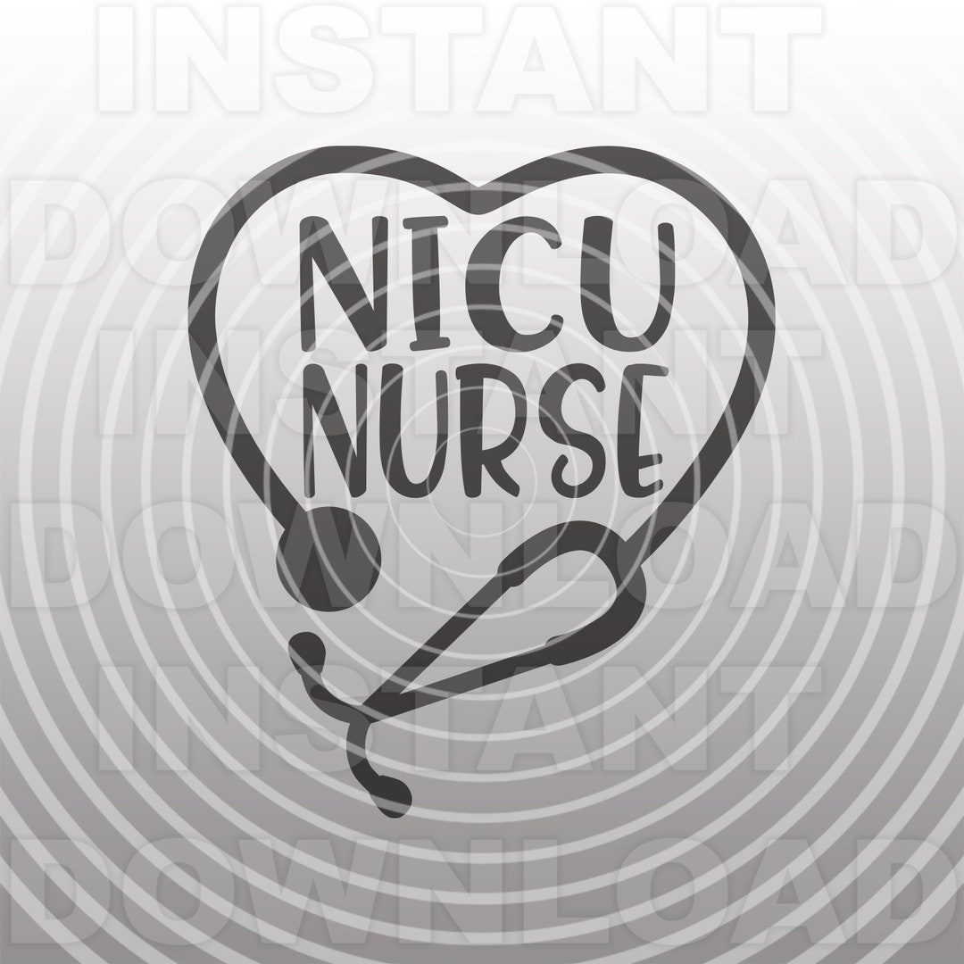 Neonatal Intensive Care Unit Nursing SVG File,stethoscope Heart SVG ...