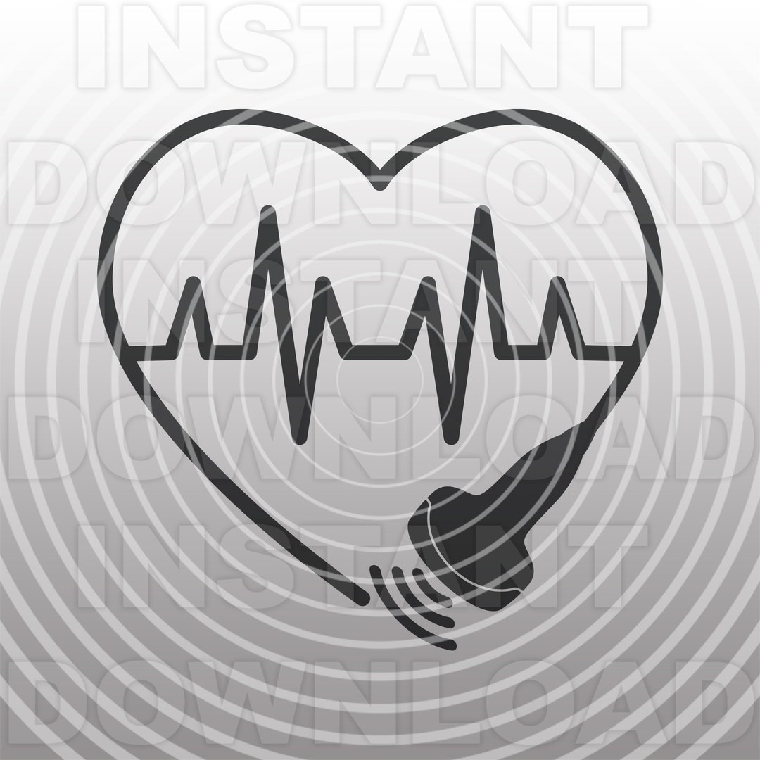 Heart Ultrasound Probe SVG File,heartbeat EKG Pulse Svg-commercial ...