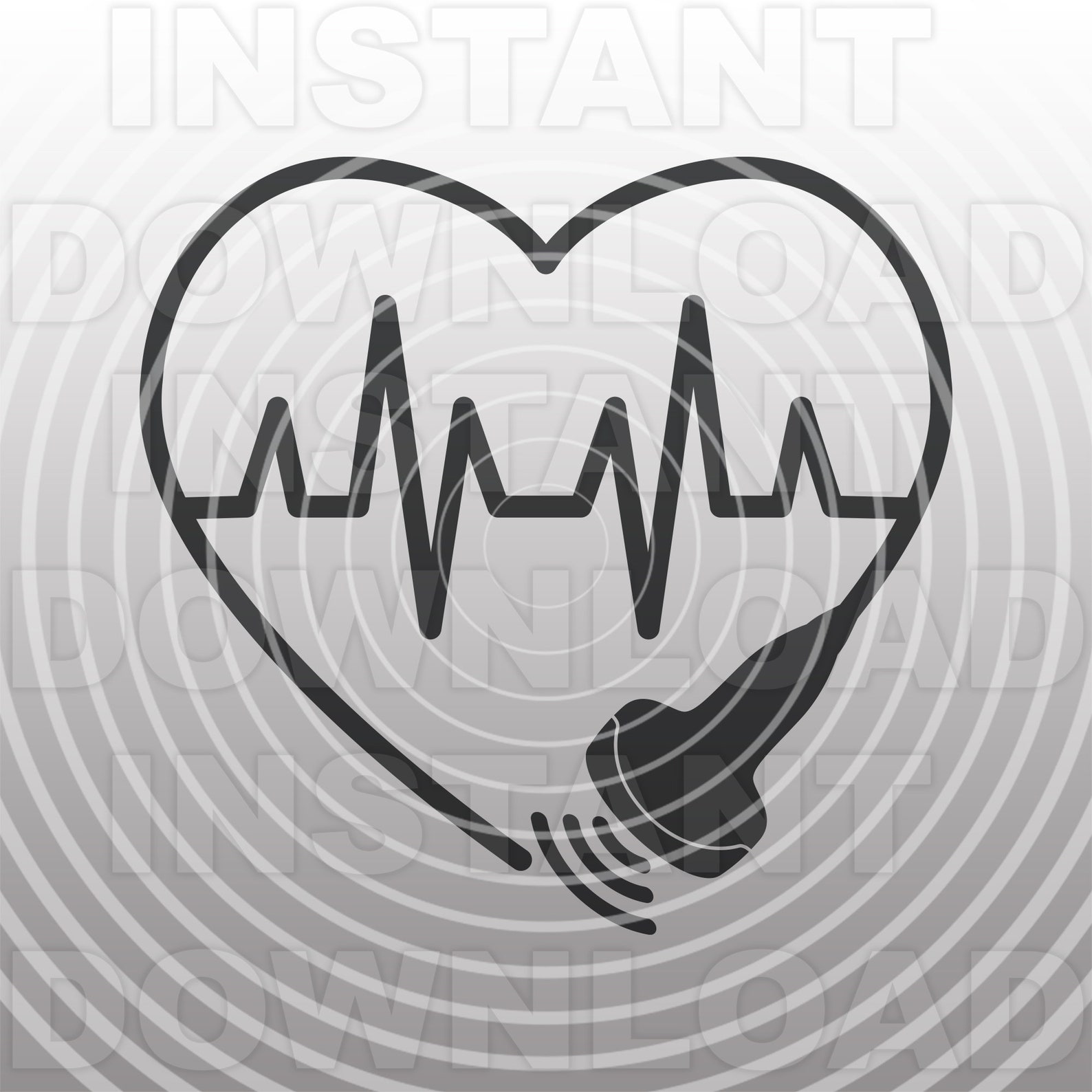 Heart Ultrasound Probe SVG Fileheartbeat EKG Pulse - Etsy Australia