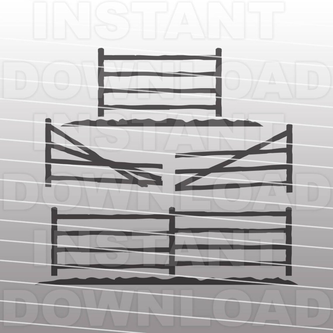 Farm Fence SVG Filewooden Fence Svgrustic Fence Svg vector - Etsy