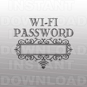 Wifi Password Svg File,wifi Sign Template SVG File -commercial ...