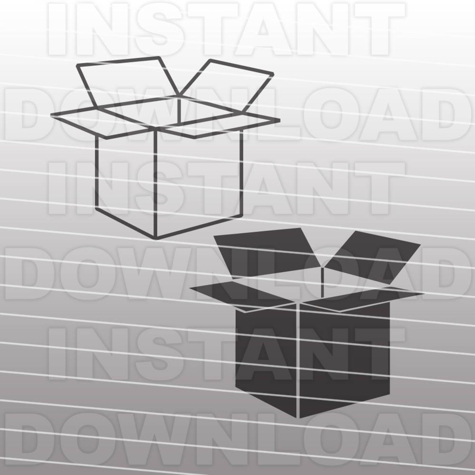 Moving Box SVG Fileshipping Box Svggift Box SVG commercial - Etsy