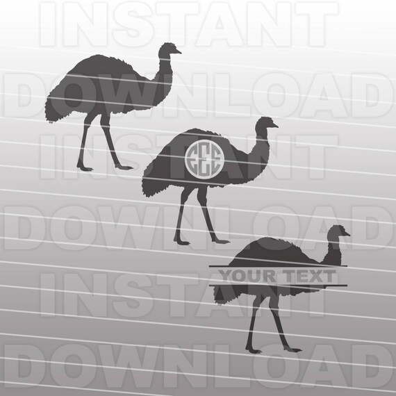 Emu SVG Fileostrich Svgzoo Animal Svg cutting Template - Etsy Australia