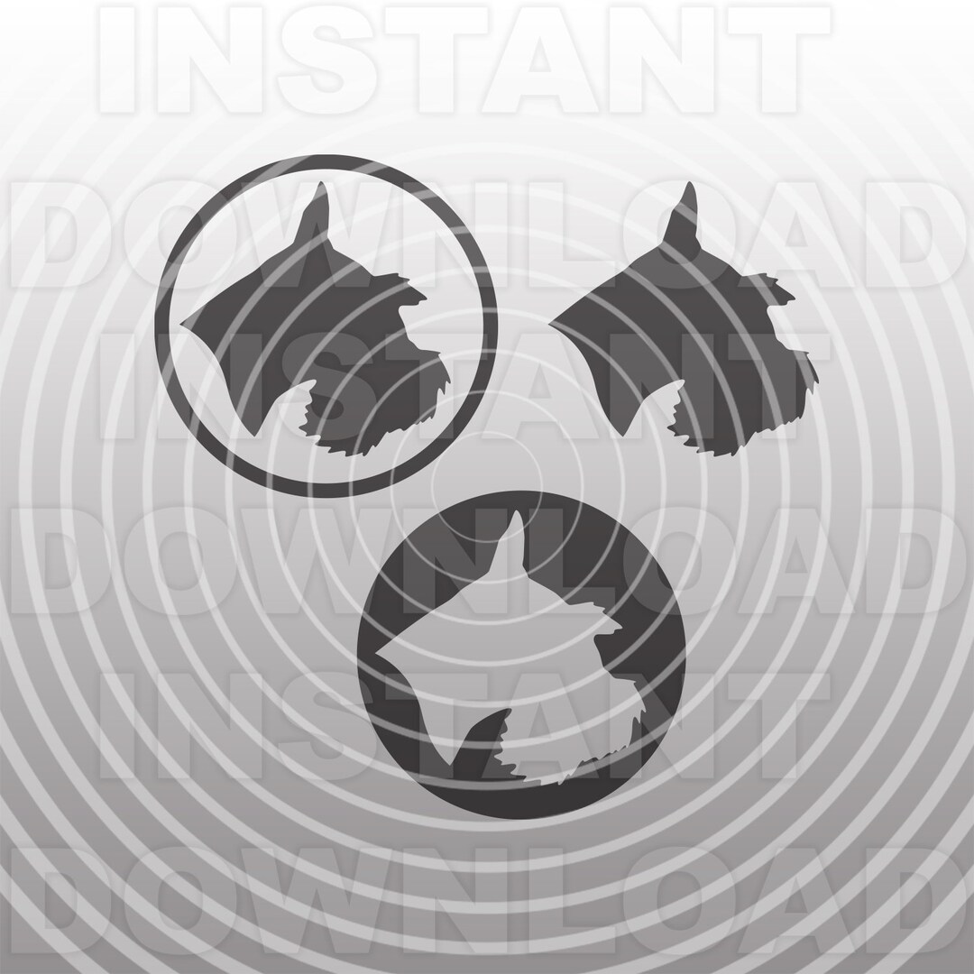 Schnauzer SVG File,schnauzer Outline SVG -vector Art Commercial ...