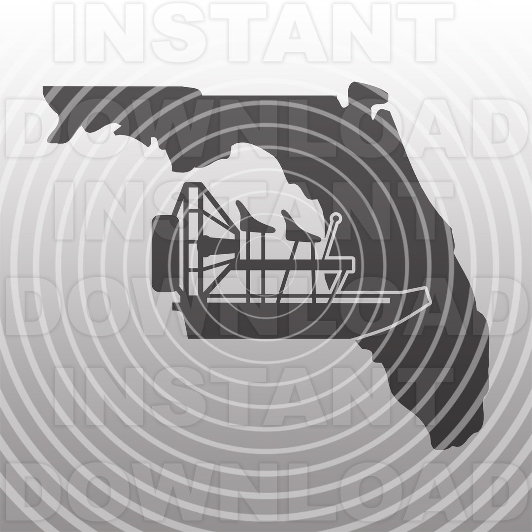Airboat SVG File,florida Svg,bayou Boat Svg,swamp Boat Svg -vector Art ...