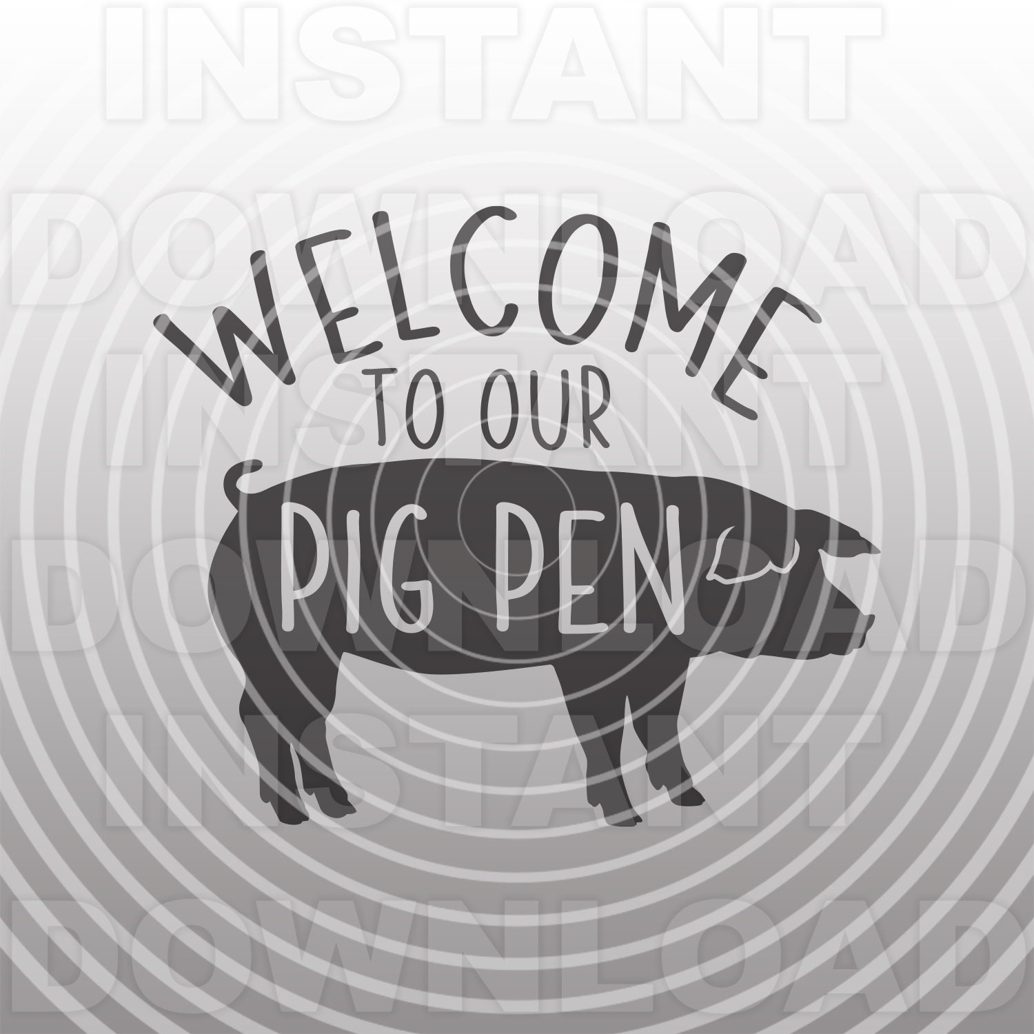Funny Welcome to Our Pig Pen SVG Fileshow Pig Svgfarm Sign - Etsy UK