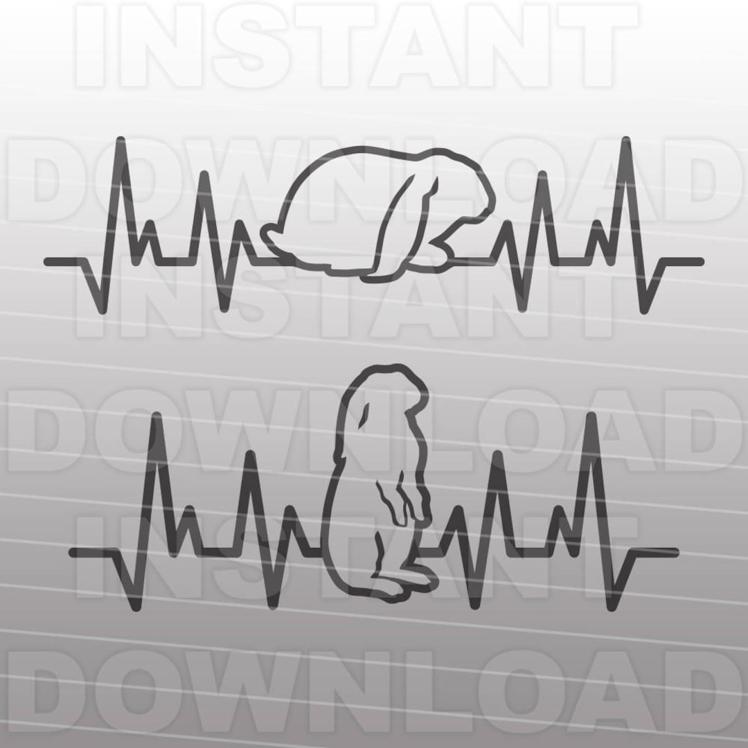 Heartbeat Lop Rabbit SVG File,lop-eared Rabbit Svg,bunny Rabbit Svg ...