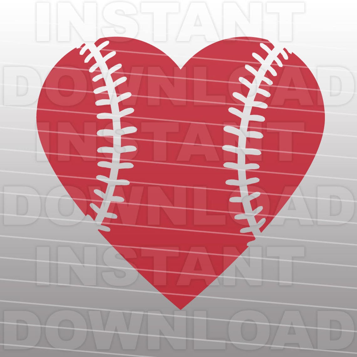 Baseball Heart SVG File Cutting Template-clip Art for Commercial and ...