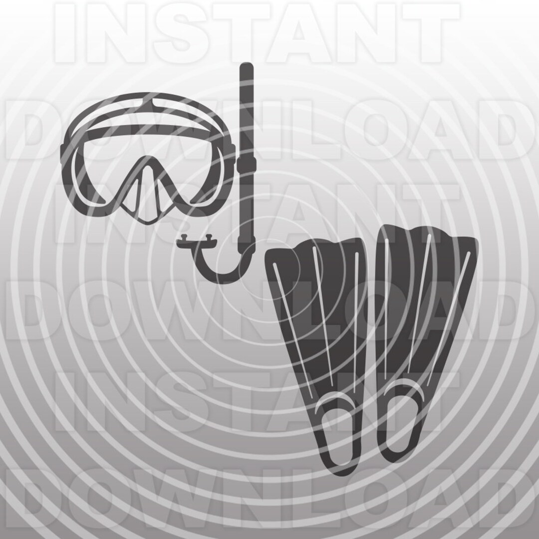 Snorkeling SVG File,snorkel Mask Svg,scuba Svg,swim Fins Svg,diving Svg ...