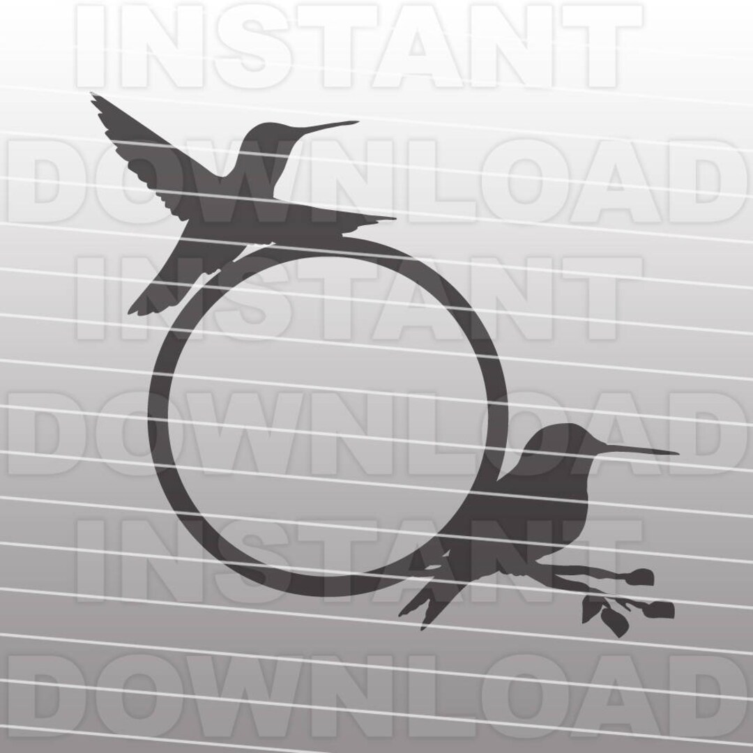 Hummingbirds Monogram SVG File Cutting Template-vector Clip Art for ...